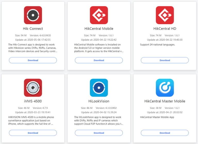 Nueva Web oficial de descargas de aplicaciones Hikvision » DACOM Tucumán